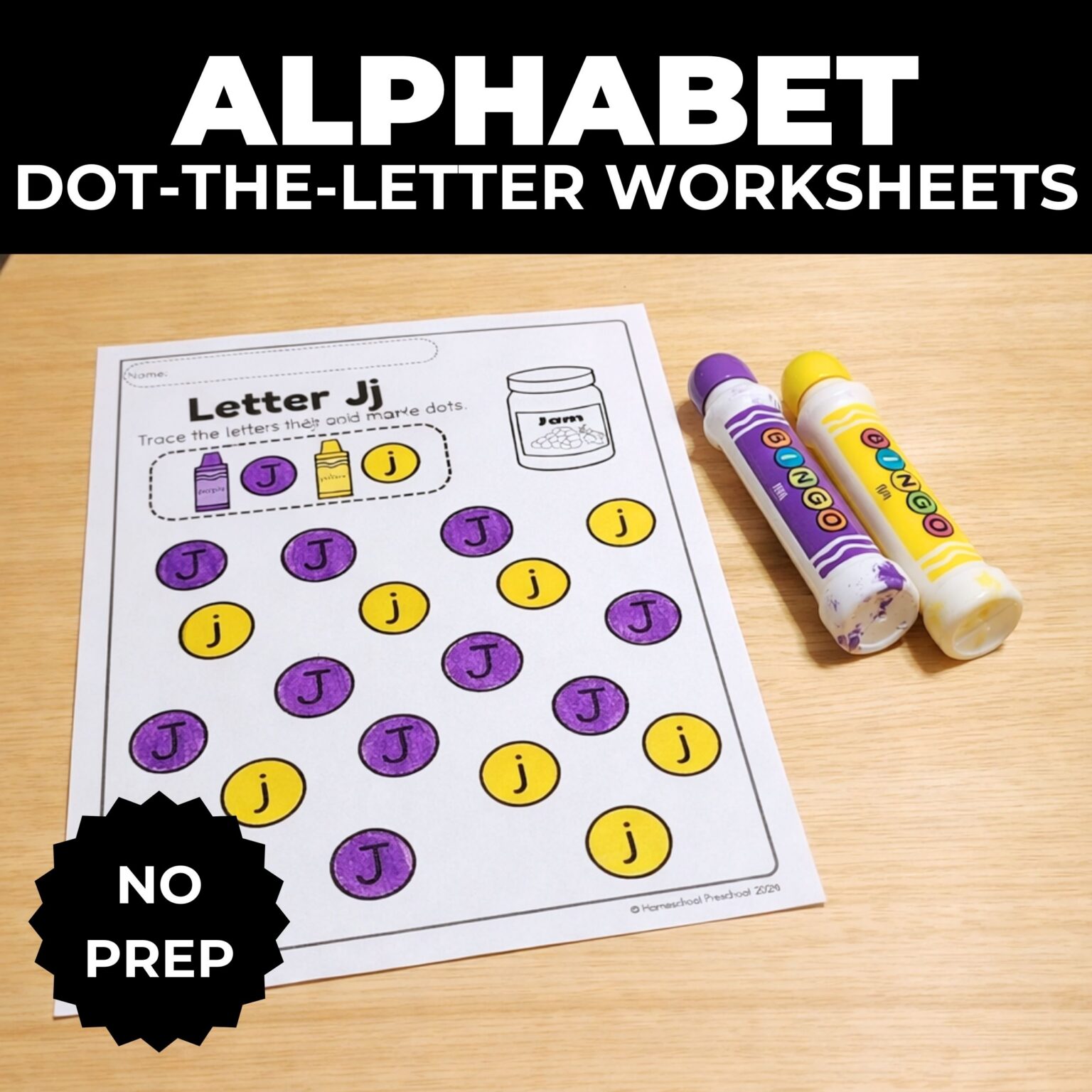 Dot Marker Alphabet Worksheets – Homeschool Preschool Shop